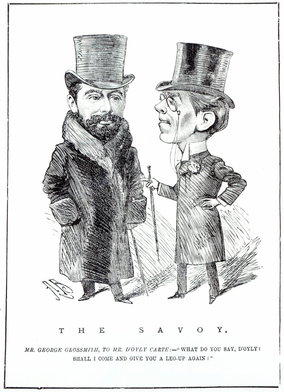 George Grossmith Jnr. and Richard D'Oyly Carte at 'The Savoy', published in 'The Entr'acte ...